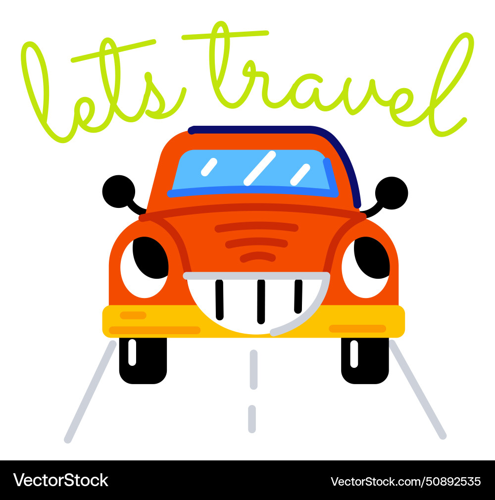 Road travel Royalty Free Vector Image - VectorStock