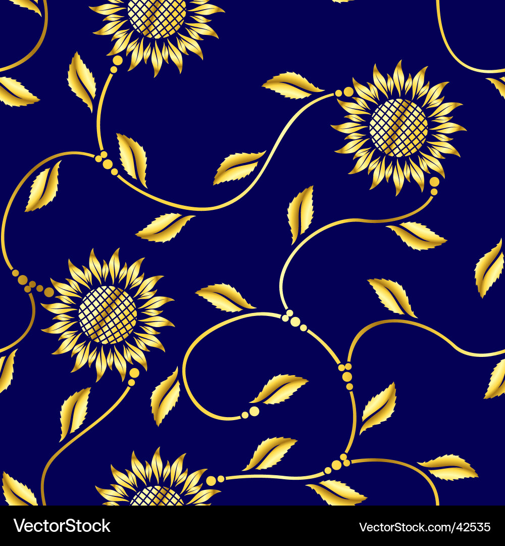 Seamless sunflower Royalty Free Vector Image - VectorStock