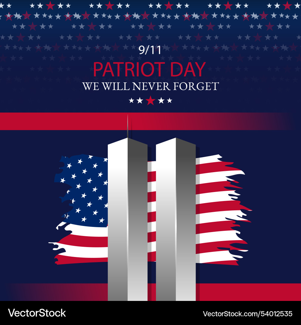 September 11th Remembrance Royalty Free Vector Image