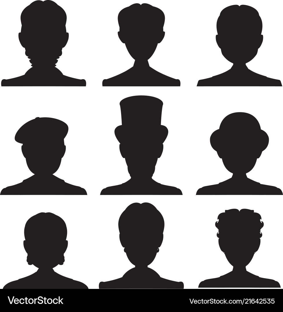 Set of silhouettes Royalty Free Vector Image - VectorStock