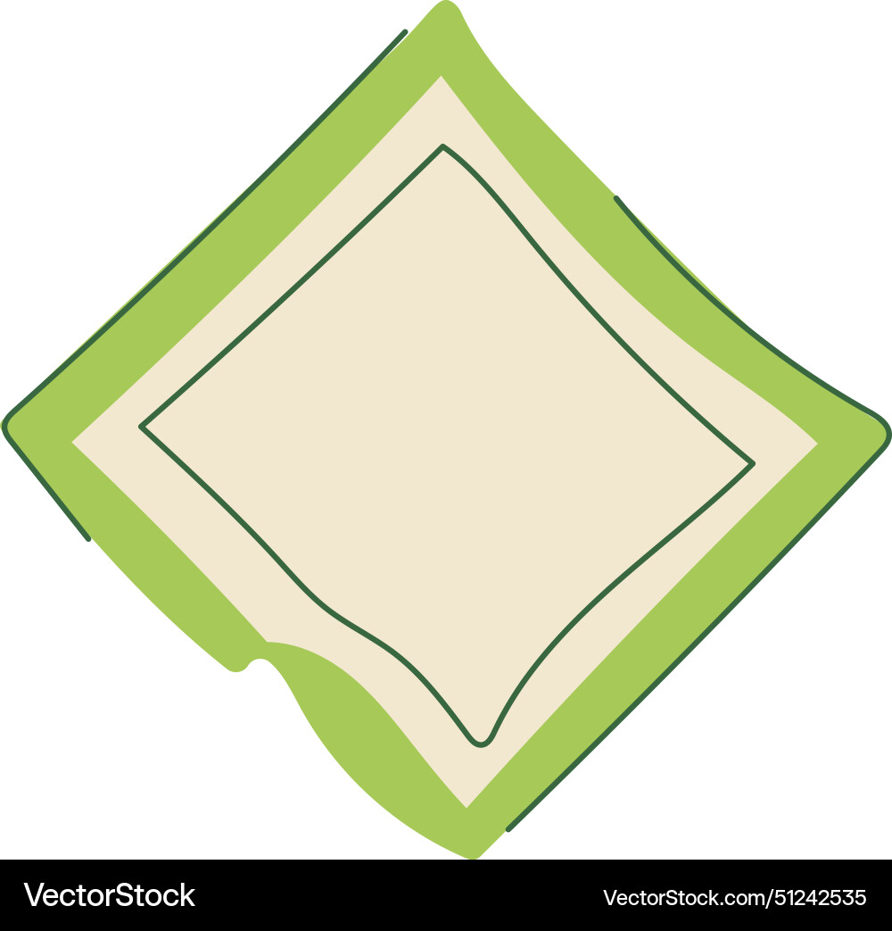 Top cloth napkin cartoon Royalty Free Vector Image