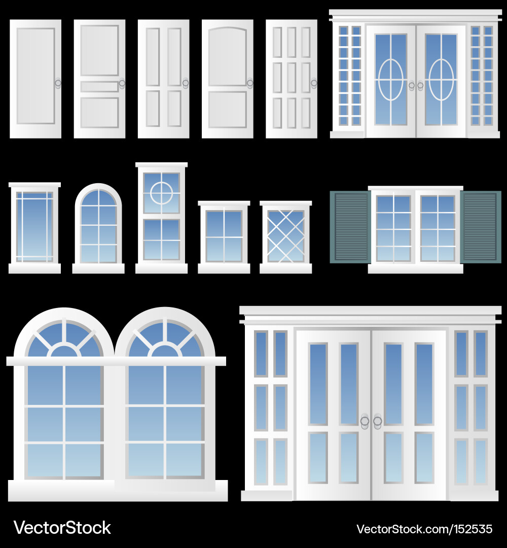 Window and door Royalty Free Vector Image - VectorStock