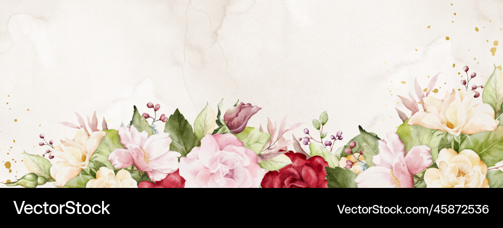 Abstract background design with colorful rose Vector Image