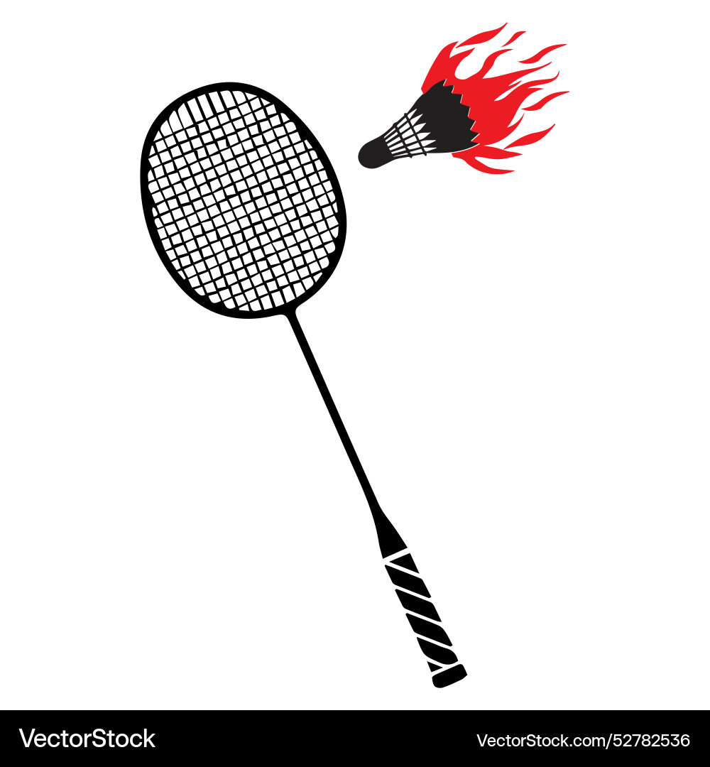 Badminton racket image icon Royalty Free Vector Image