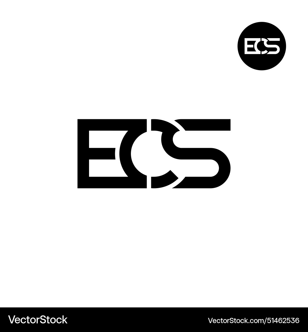 Ecs logo letter monogram design Royalty Free Vector Image