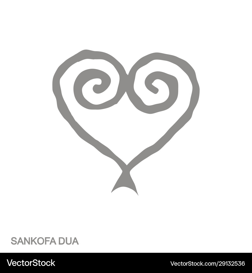 Icon with adinkra symbol sankofa dua Royalty Free Vector