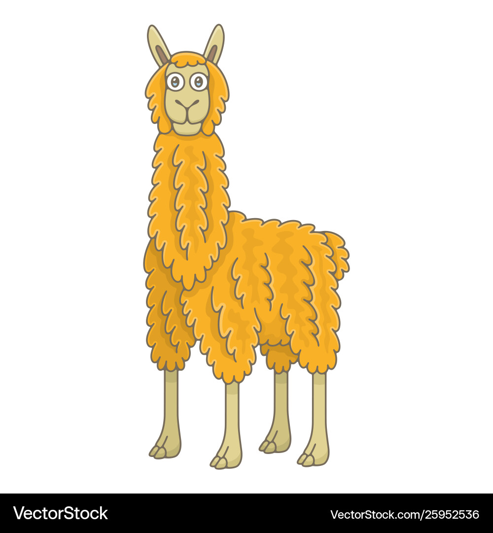 Llama Royalty Free Vector Image - VectorStock