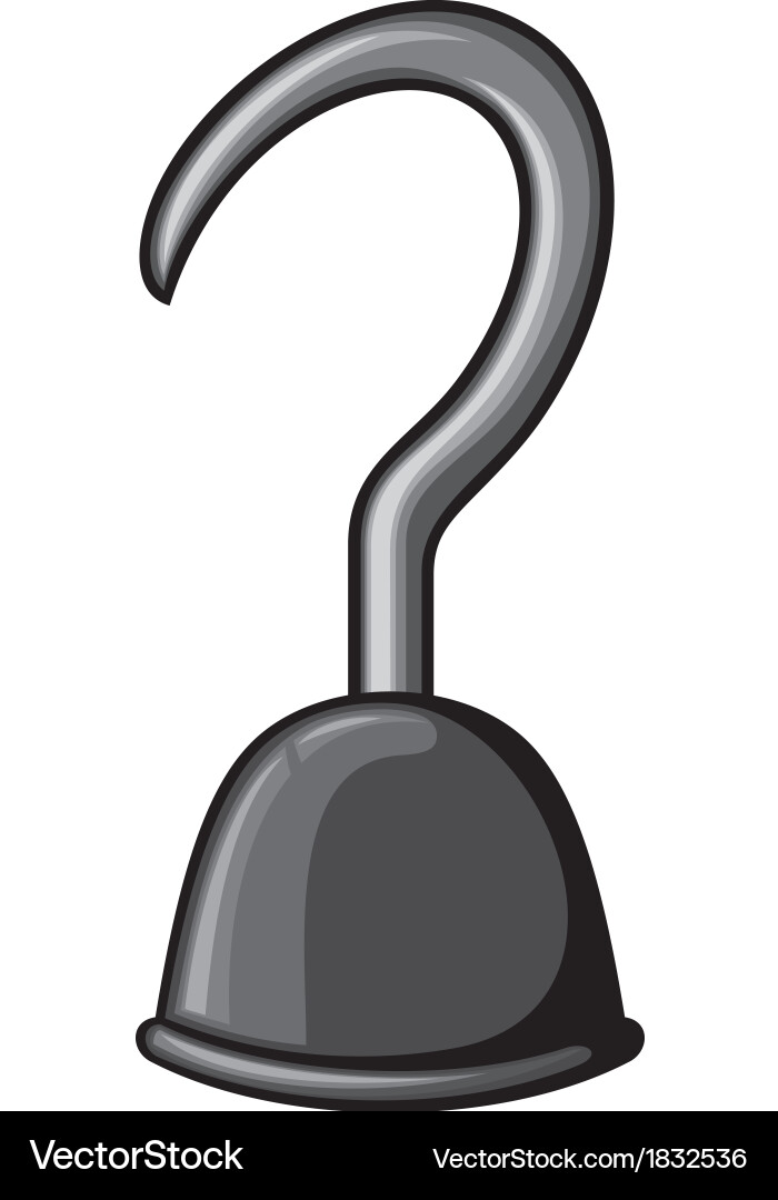 Pirate hook Royalty Free Vector Image - VectorStock