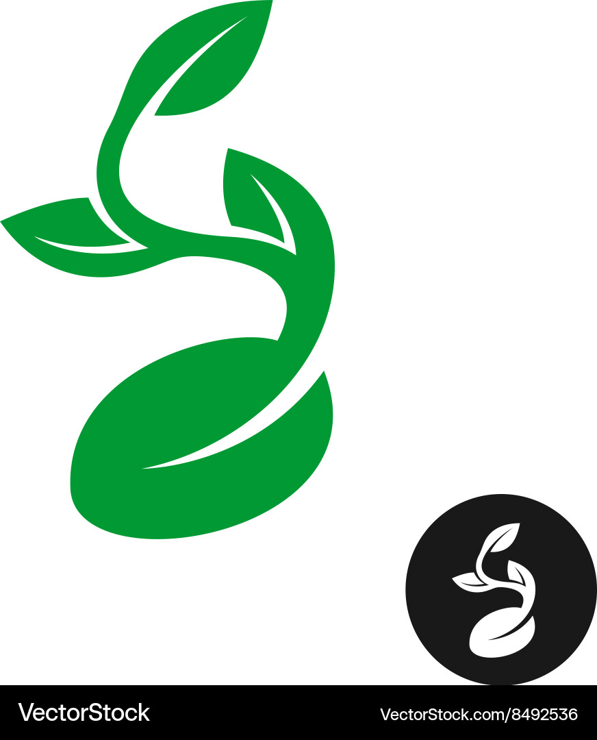 Plant Sprout Icon - Green Seedling Royalty Free Vector Image