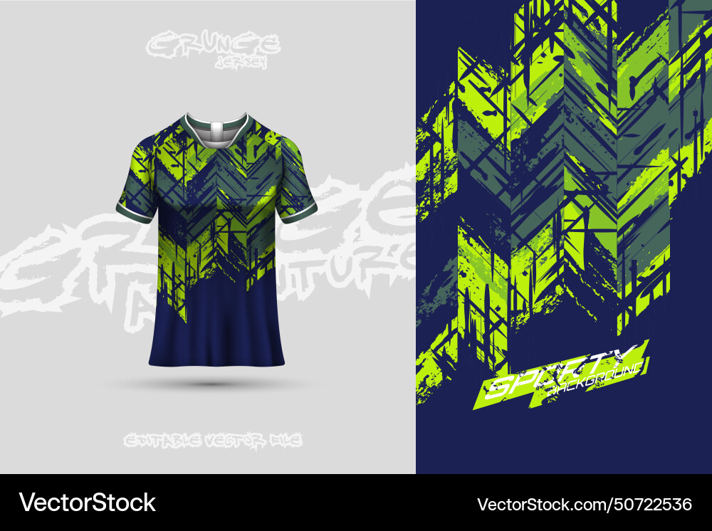 Sports jersey and background template design Vector Image