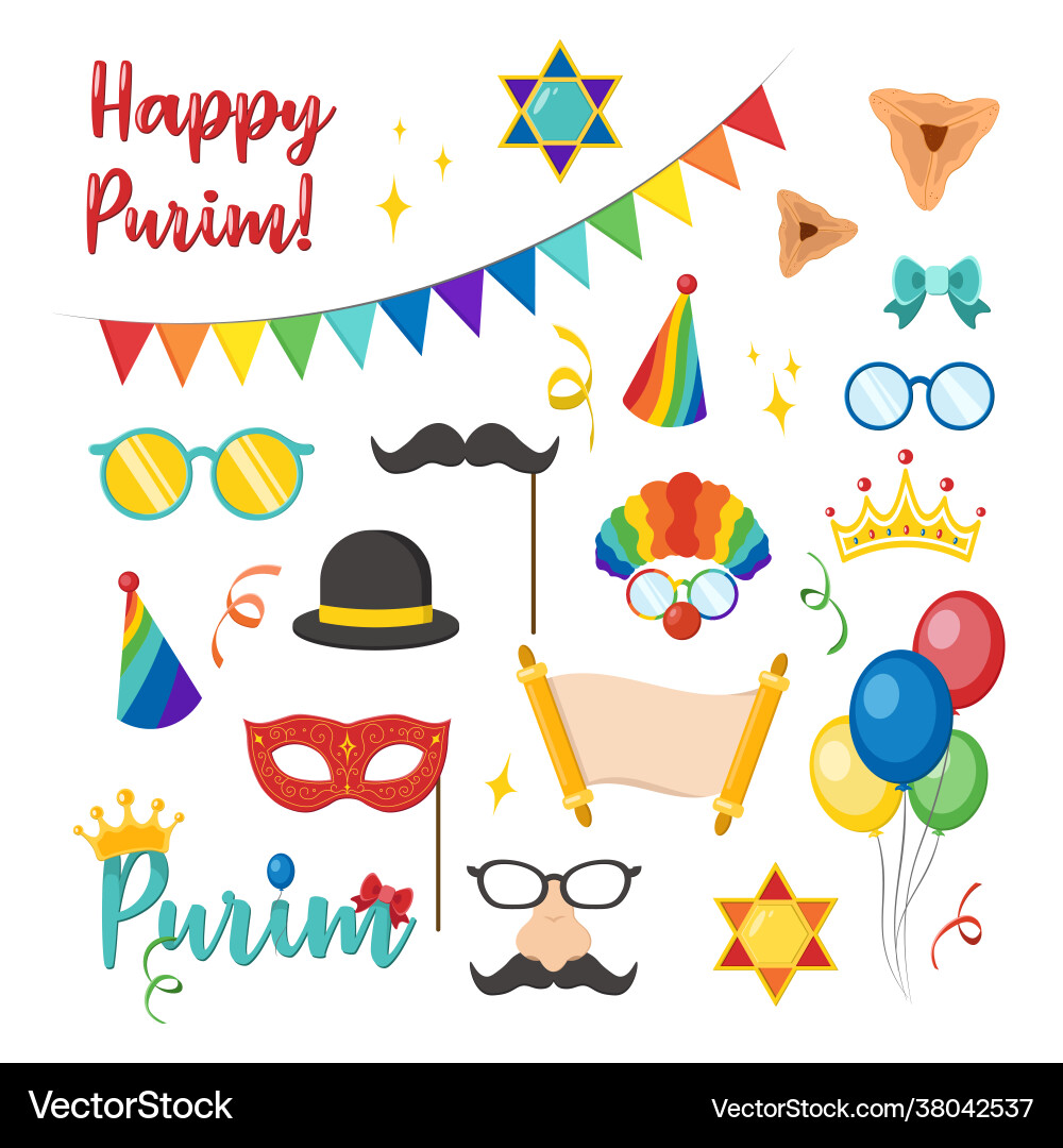 Carnaval elements set Royalty Free Vector Image