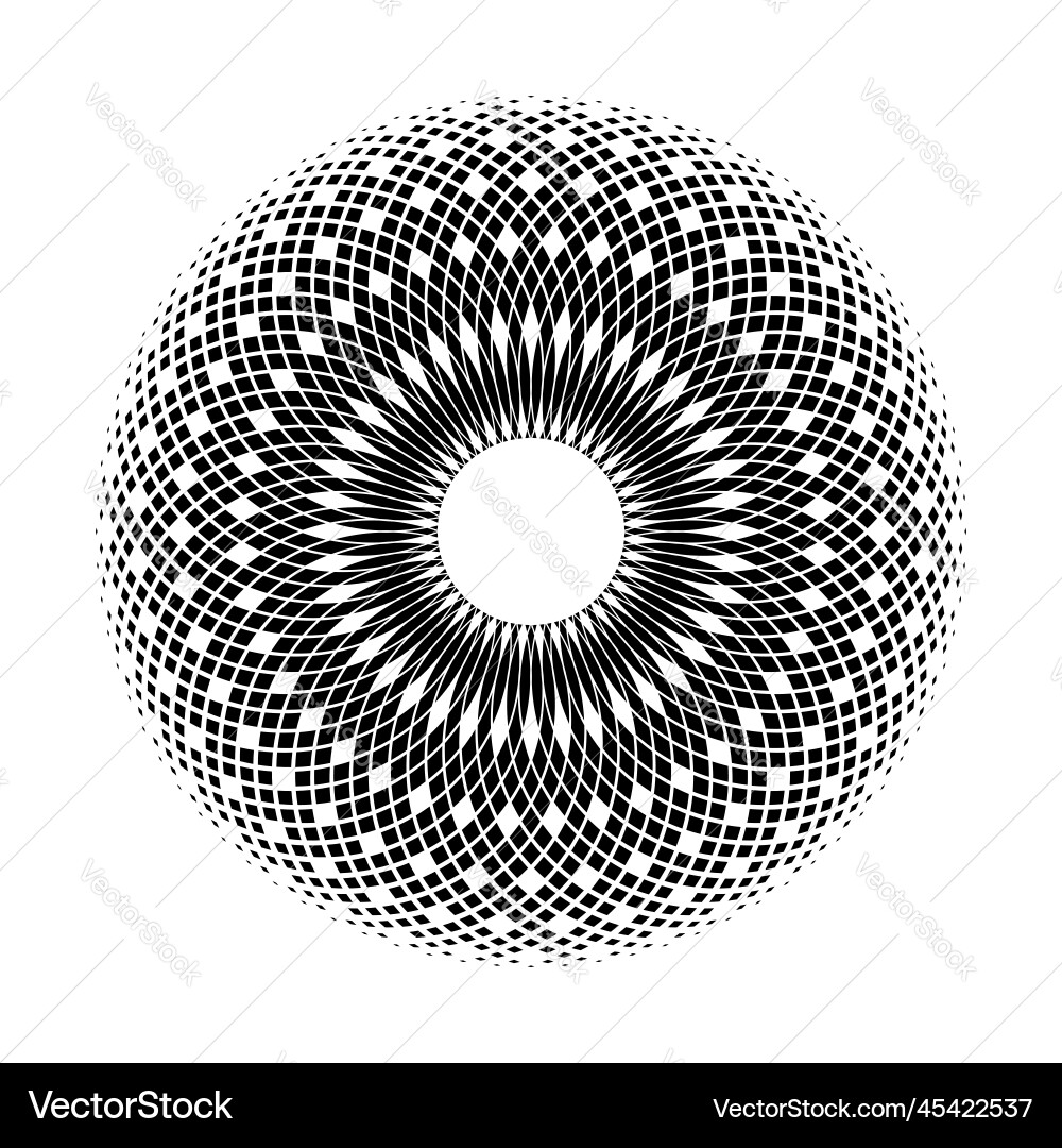 Circle Spherical Pattern Royalty Free Vector Image