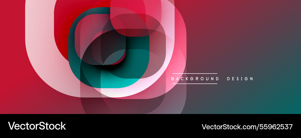 Circular abstract design with overlapping Vector Image