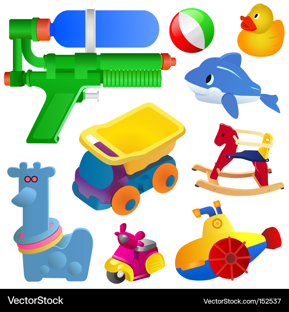 Colorful Toy Collection Royalty Free Vector Image