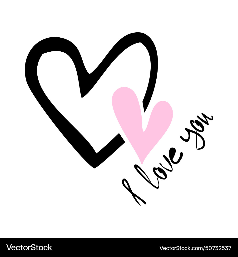 Heart postcard Royalty Free Vector Image - VectorStock