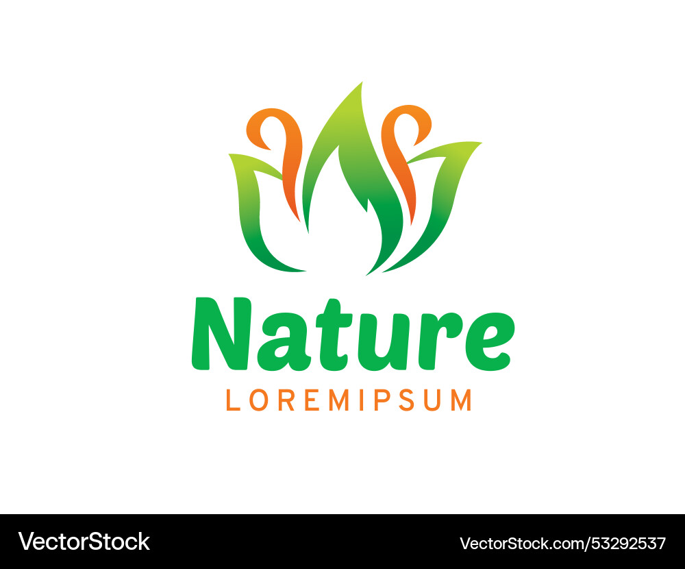 Nature logo symbol or icon template Royalty Free Vector