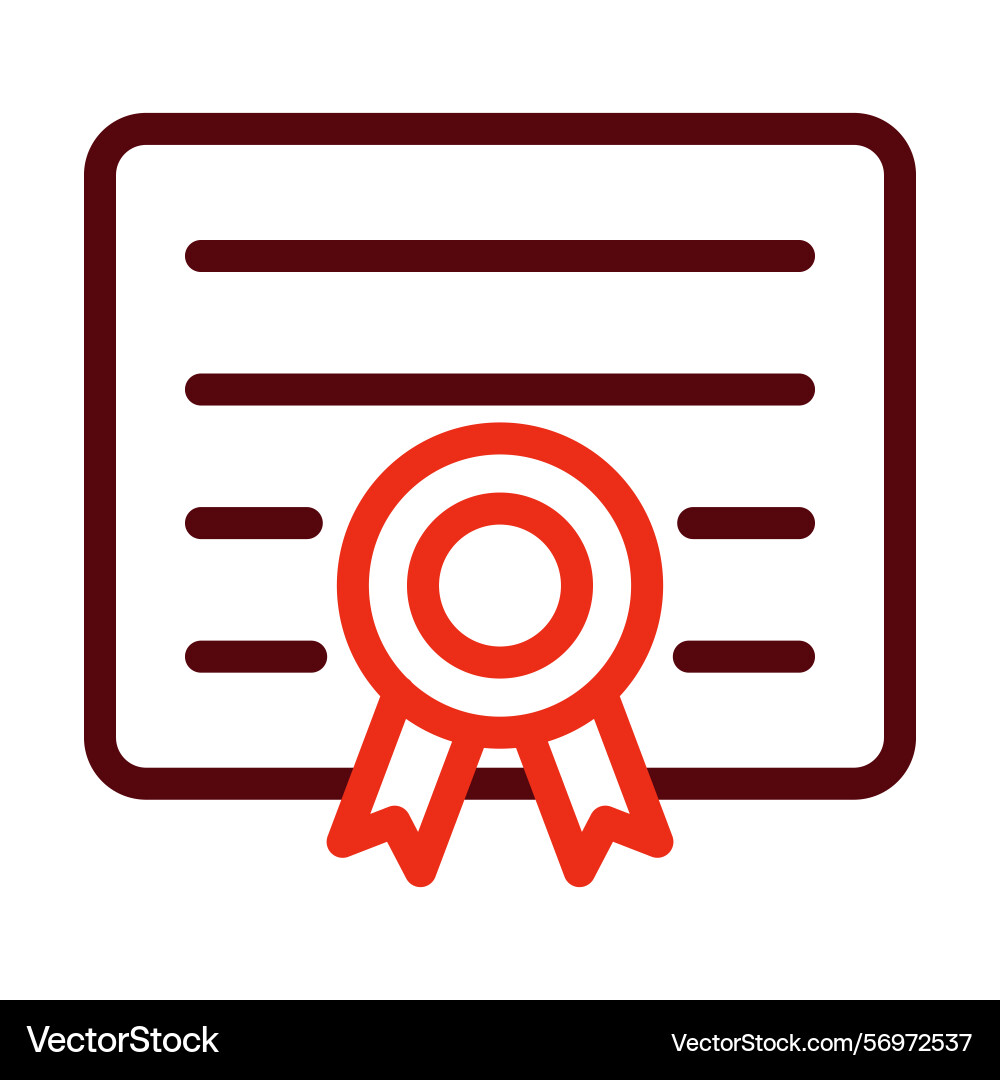 Qualify thick line two color icons for personal Vector Image