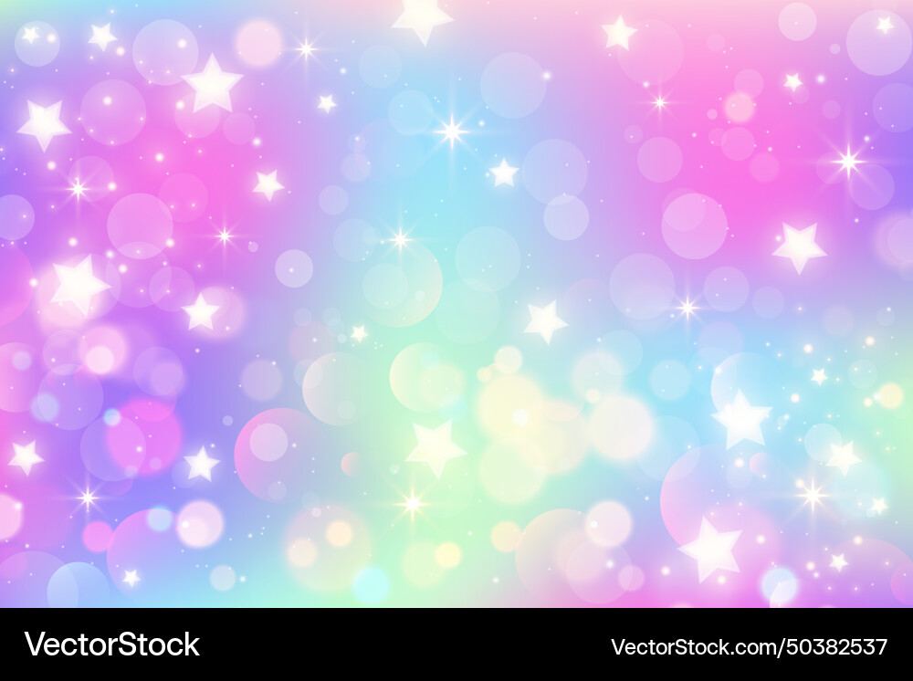 Rainbow Glitter Sky Background Royalty Free Vector Image