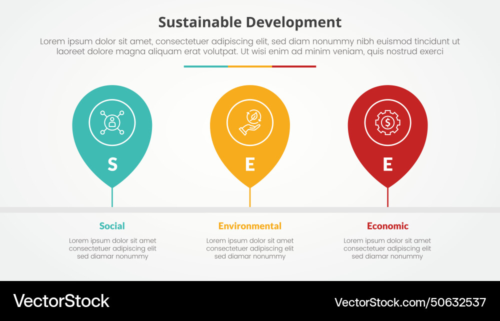 See sustainable development infographic concept Vector Image