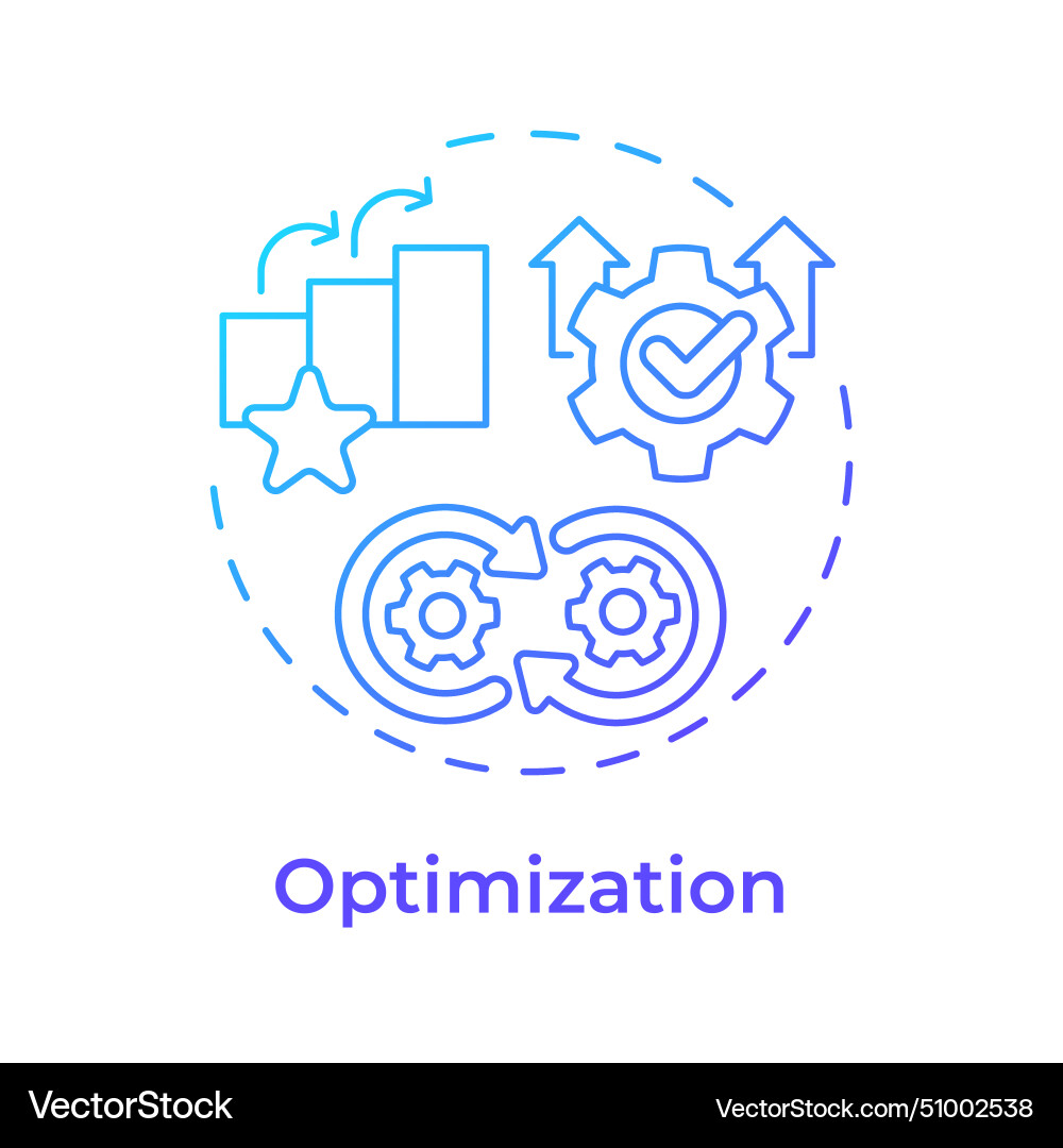 Business process management optimization blue Vector Image