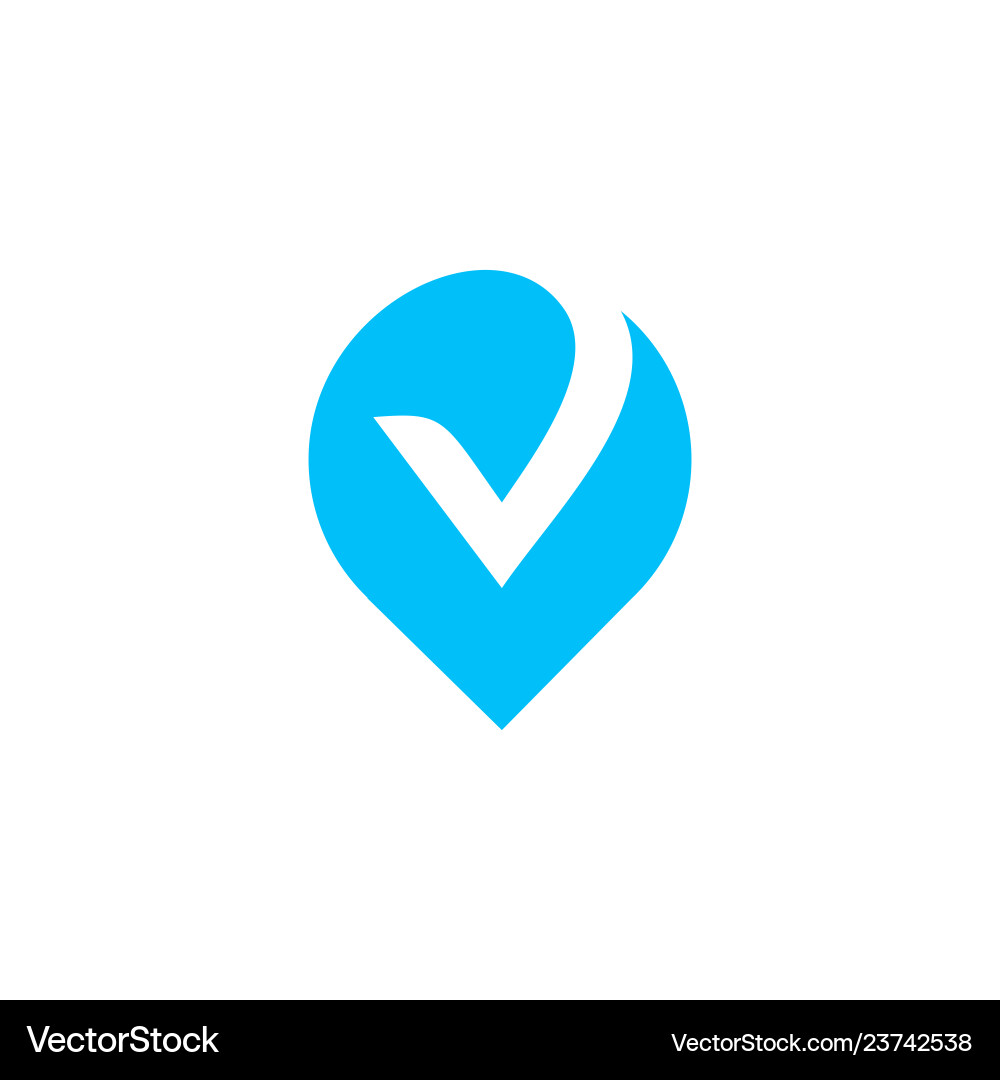 Check logo icon mark Royalty Free Vector Image