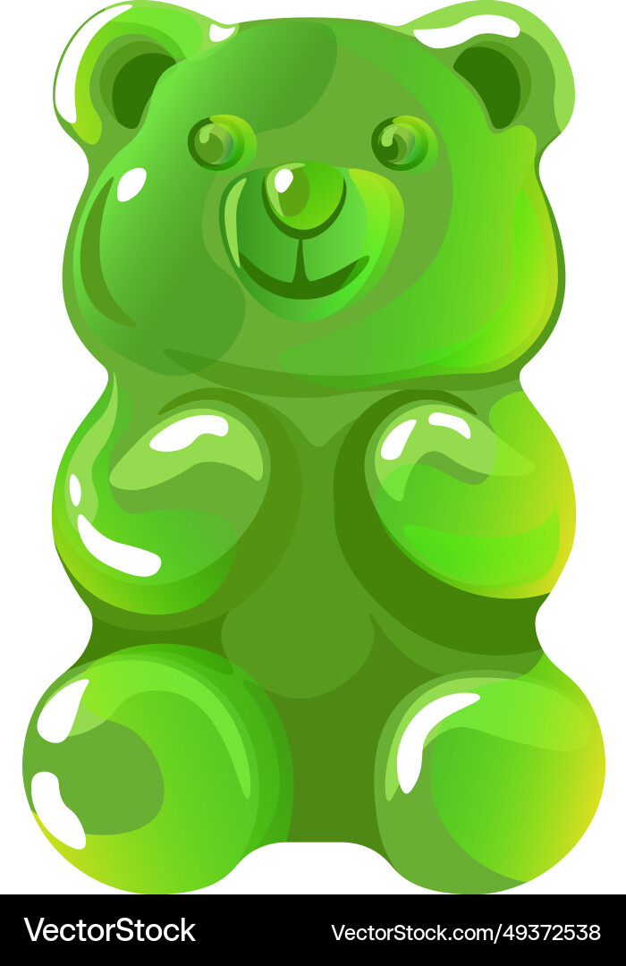Chewy Gummy Bear - Jelly Candy Royalty Free Vector Image