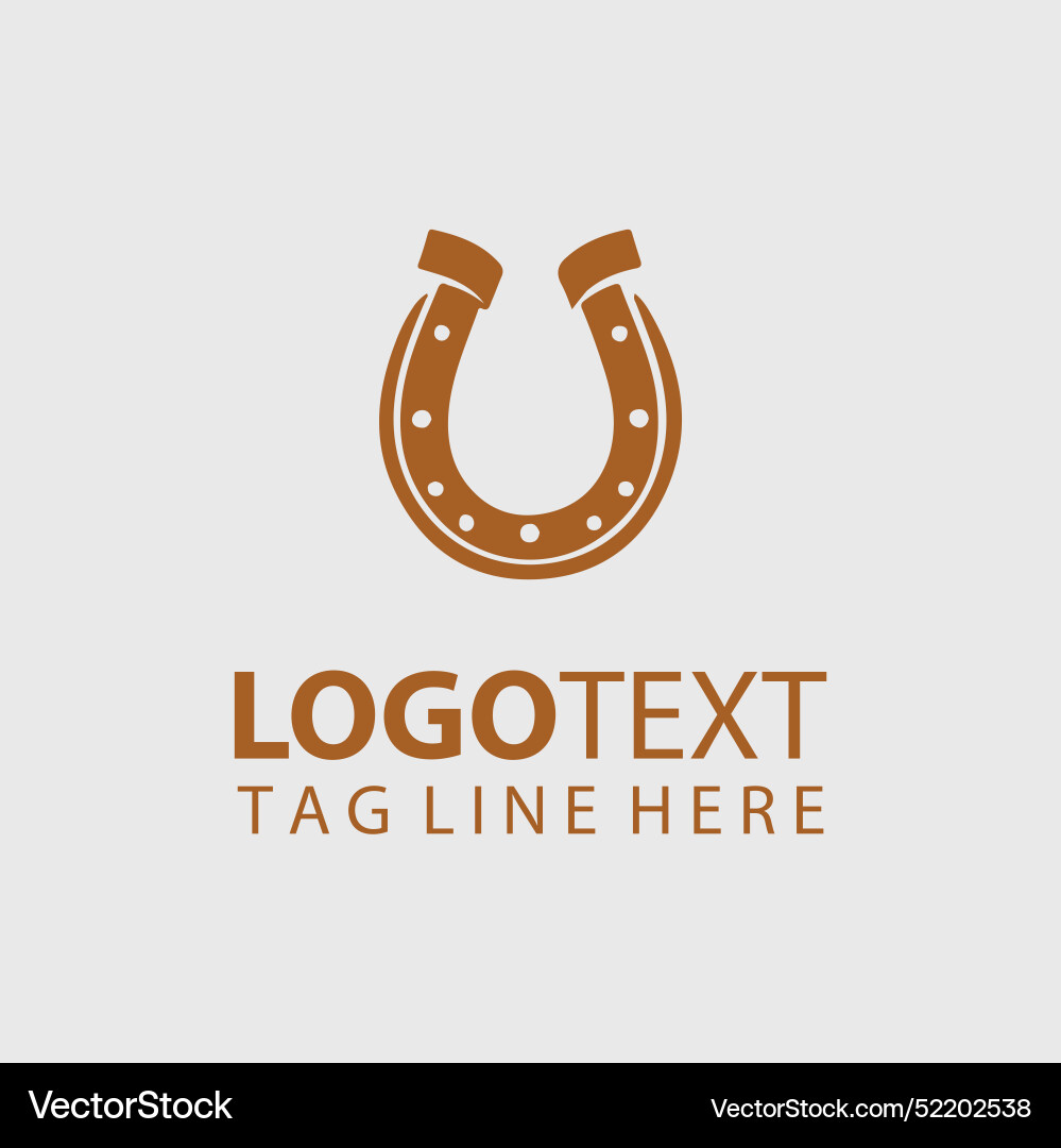 Horseshoe logo Royalty Free Vector Image - VectorStock