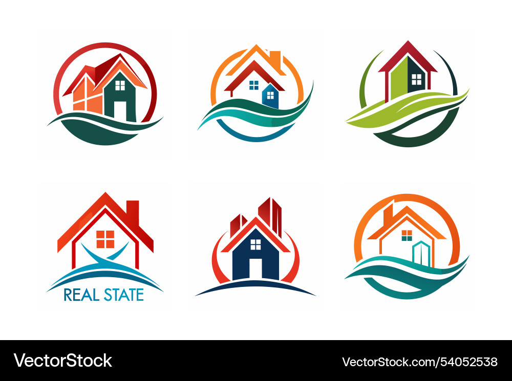 Real state logo Royalty Free Vector Image - VectorStock