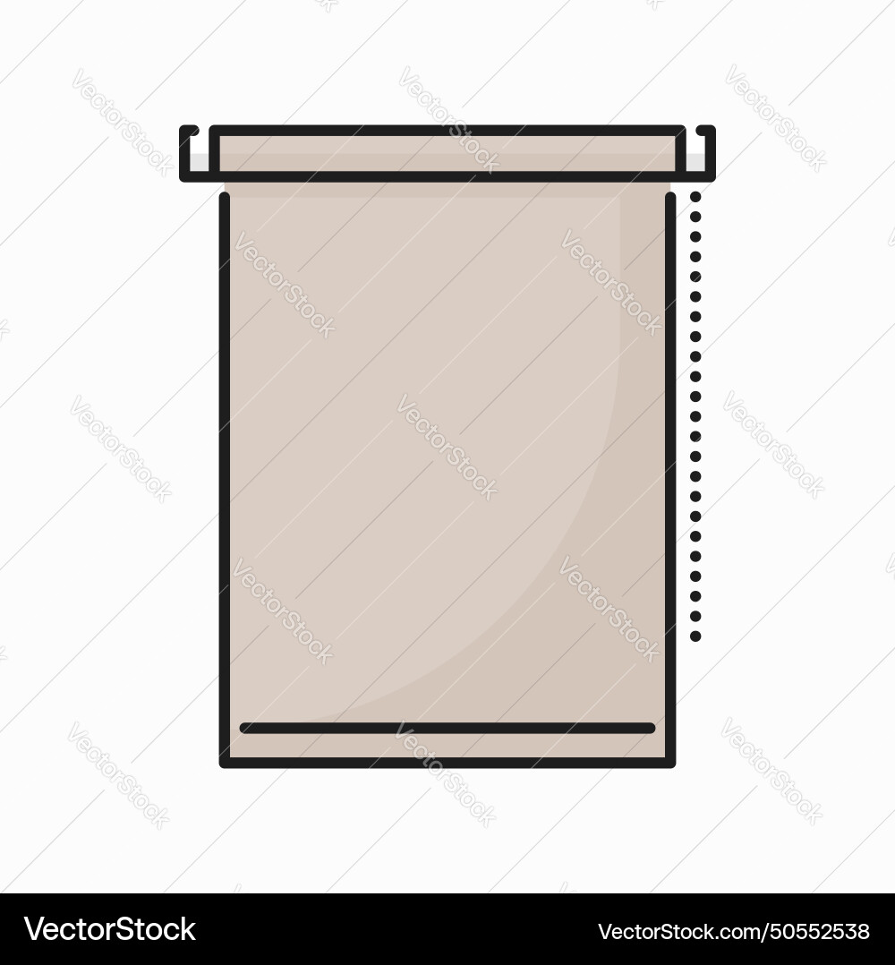 Window louver roller blind outline icon Royalty Free Vector