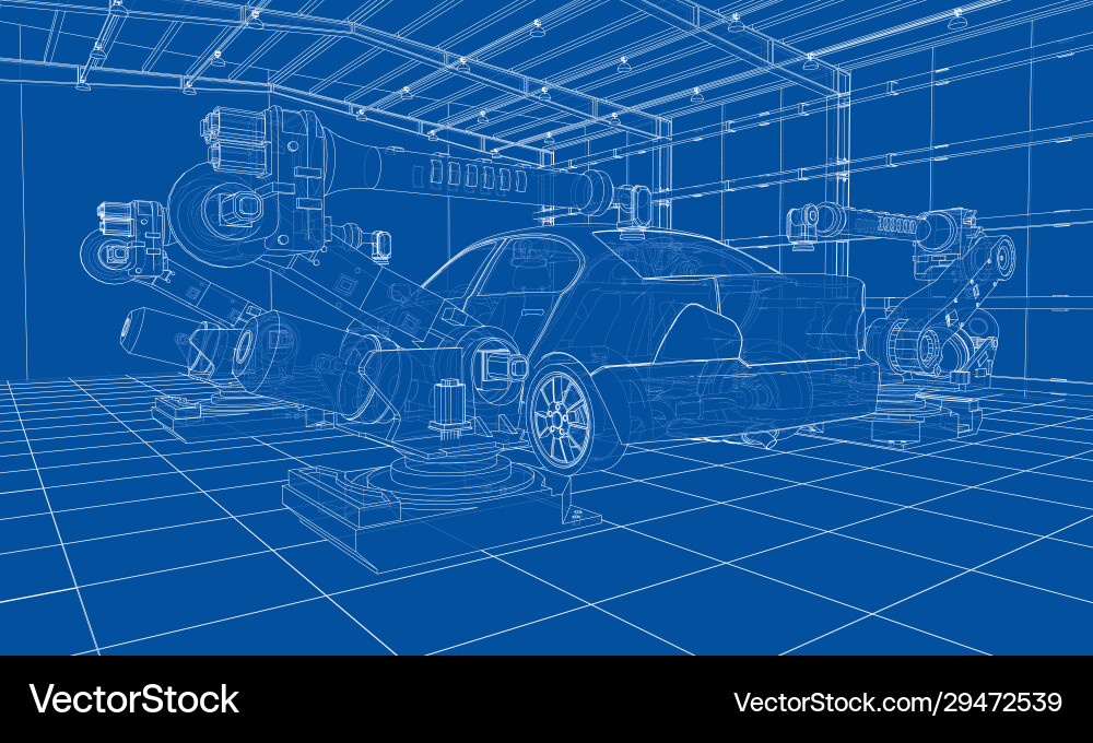 Assembly motor vehicle Royalty Free Vector Image