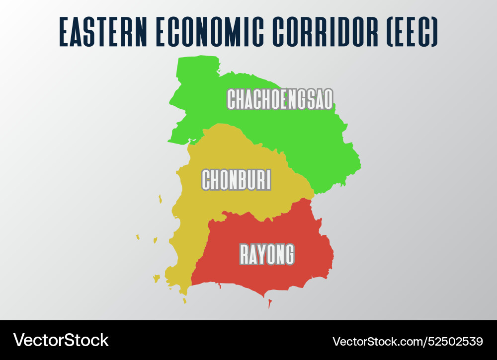 Background of eastern economic corridor or eec Vector Image