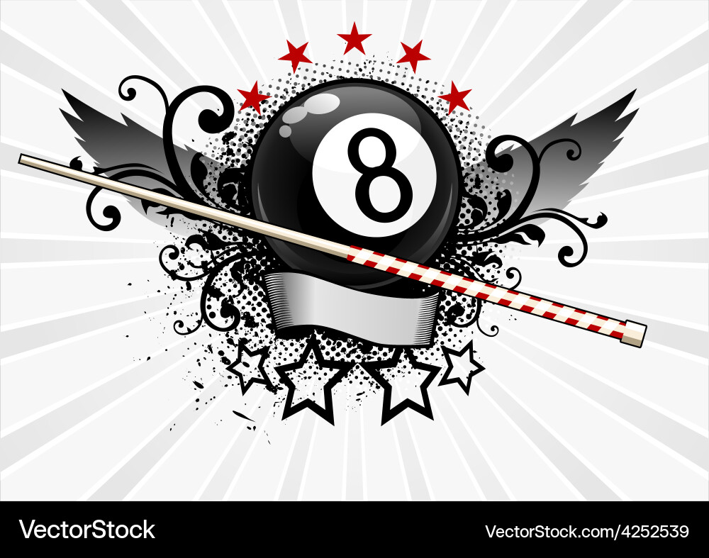 Billiards emblem Royalty Free Vector Image - VectorStock