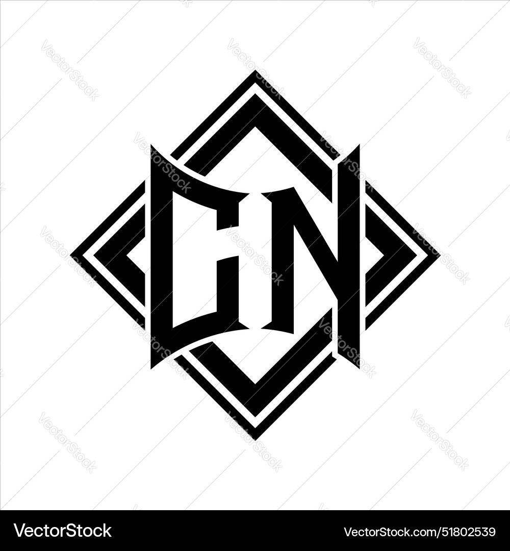 Cn letter logo with abstract shield shape – Royalty-Free Vector ...