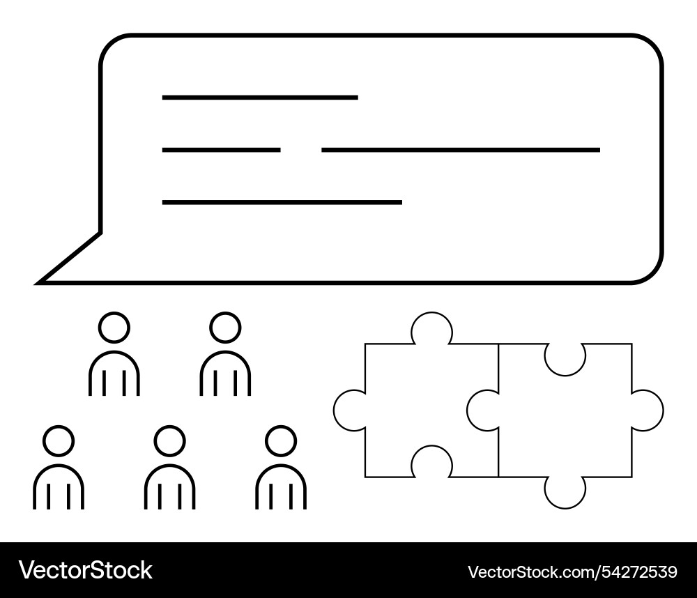 Collaborative communication and teamwork Vector Image
