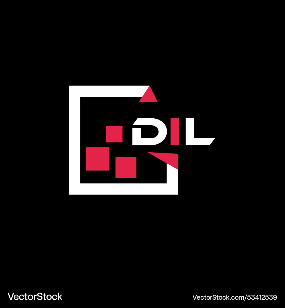 Dil creative minimalist letter logo unique Vector Image