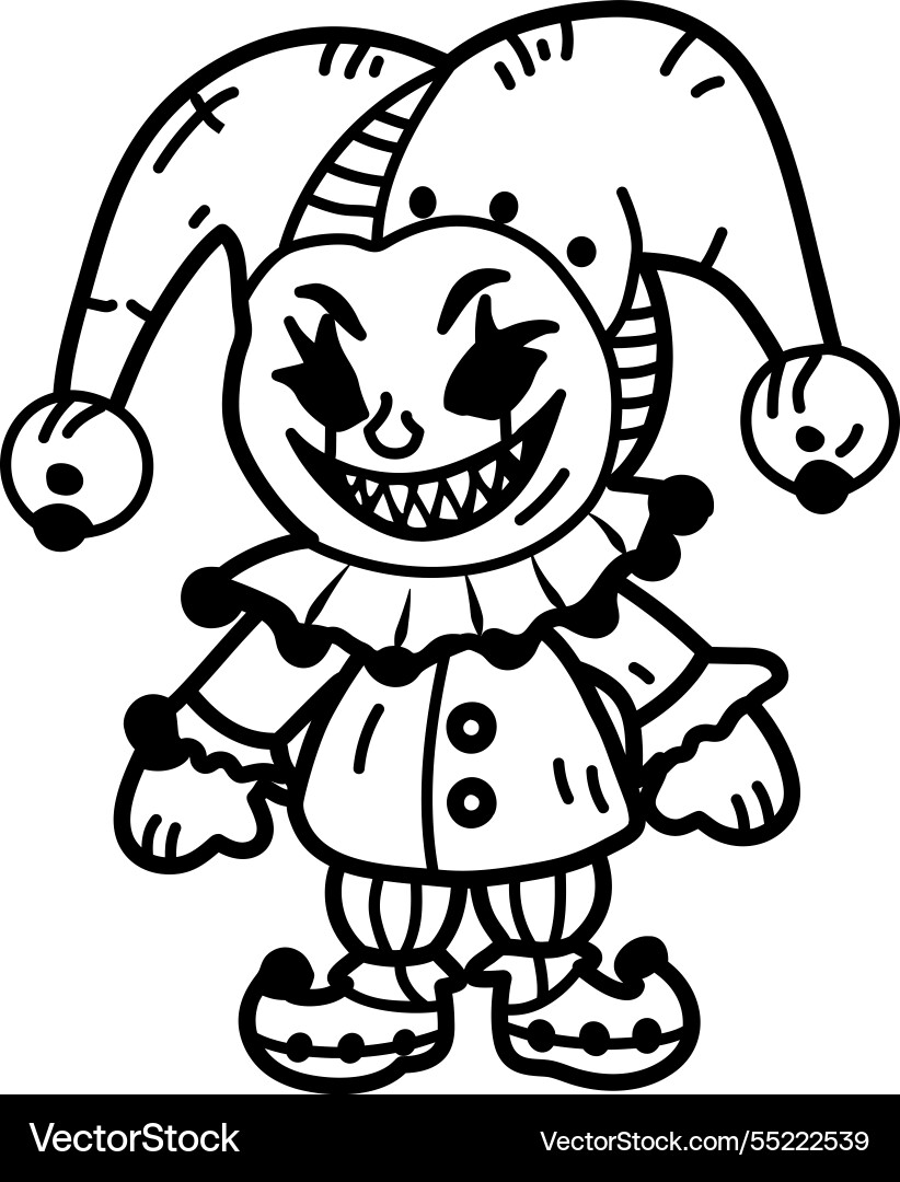 Evil jester Royalty Free Vector Image - VectorStock