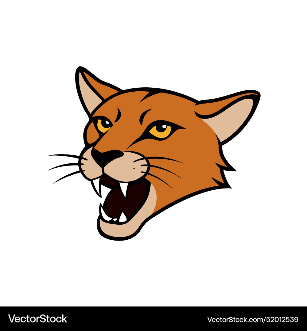 Fossa lynx screams icon Royalty Free Vector Image