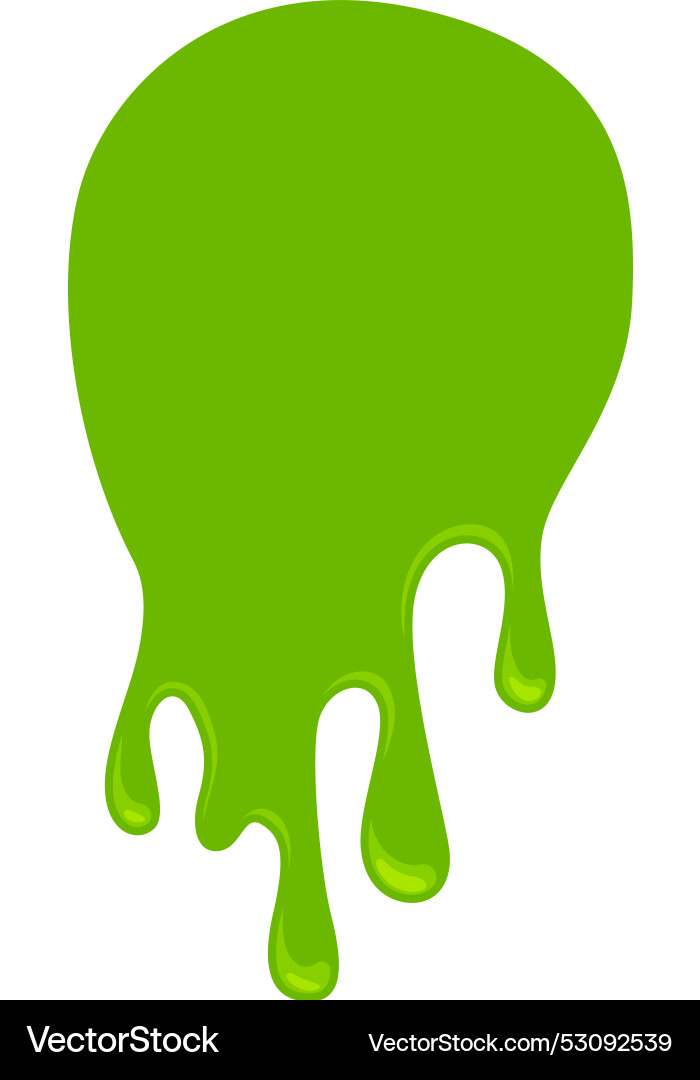 Green paint blob creative element liquid slime Vector Image