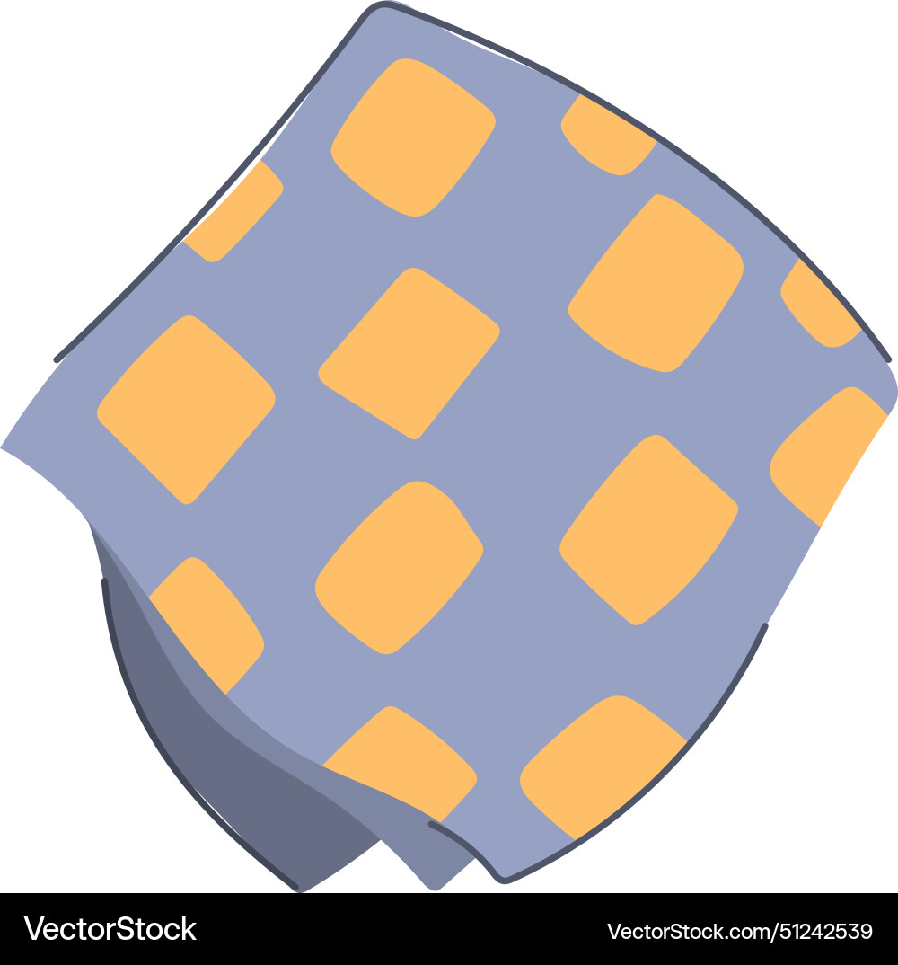 Linen cloth napkin cartoon Royalty Free Vector Image