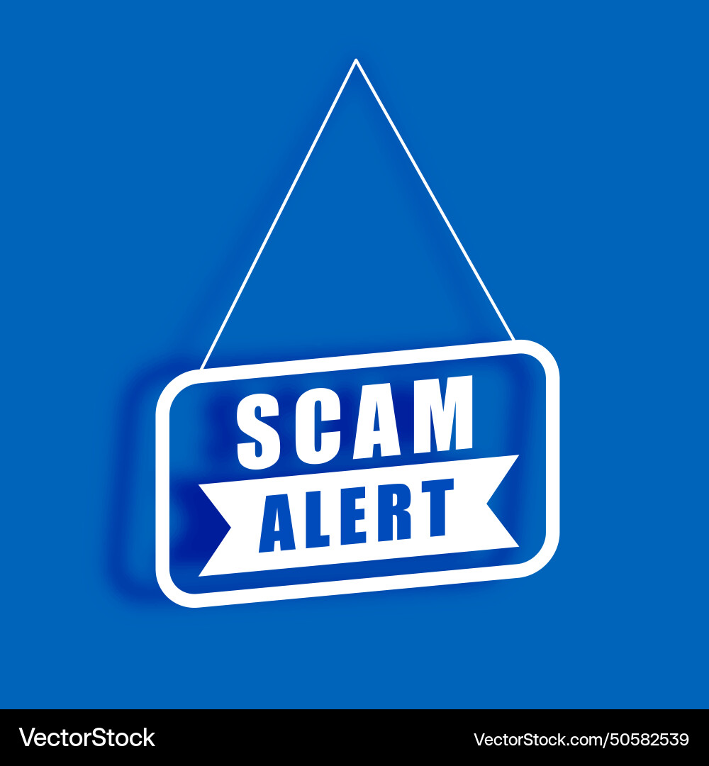 Modern scam alert protection background Royalty Free Vector