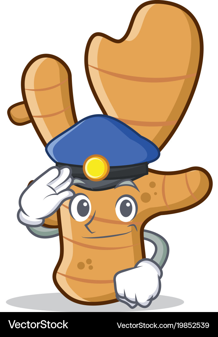 Police ginger character cartoon style Royalty Free Vector
