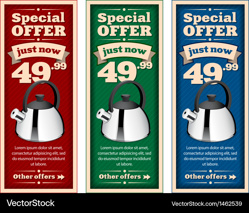 Retail banner design set Royalty Free Vector Image