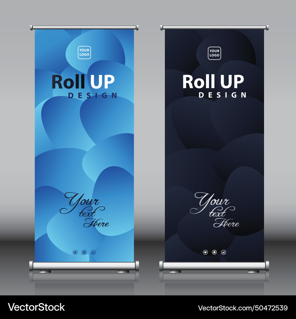 Roll up brochure flyer standee banner design Vector Image
