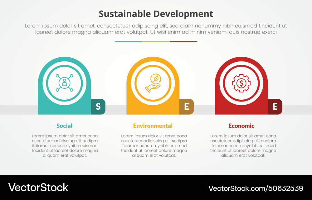 See sustainable development infographic concept Vector Image