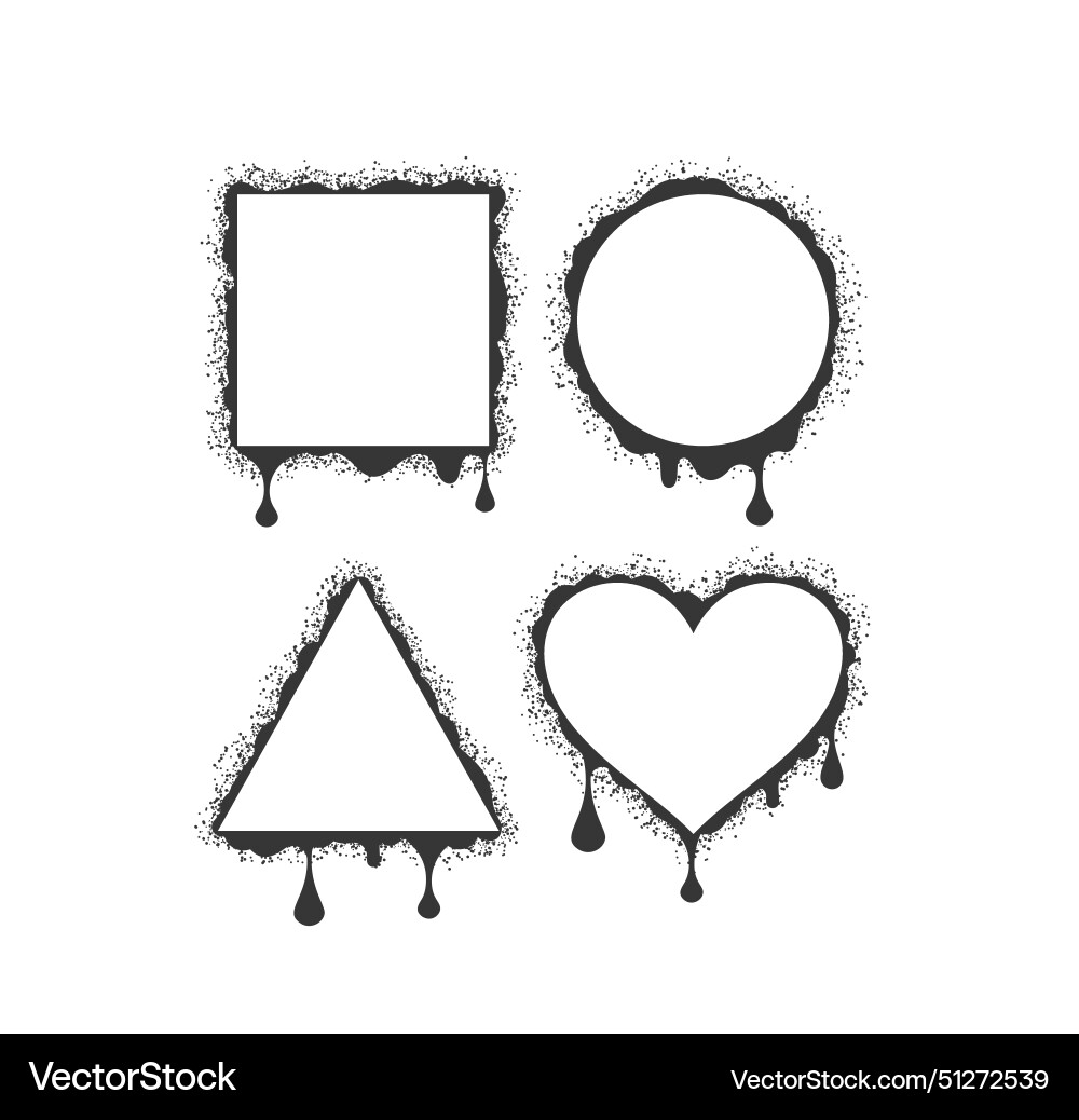 Set of graffiti-style frames featuring Royalty Free Vector