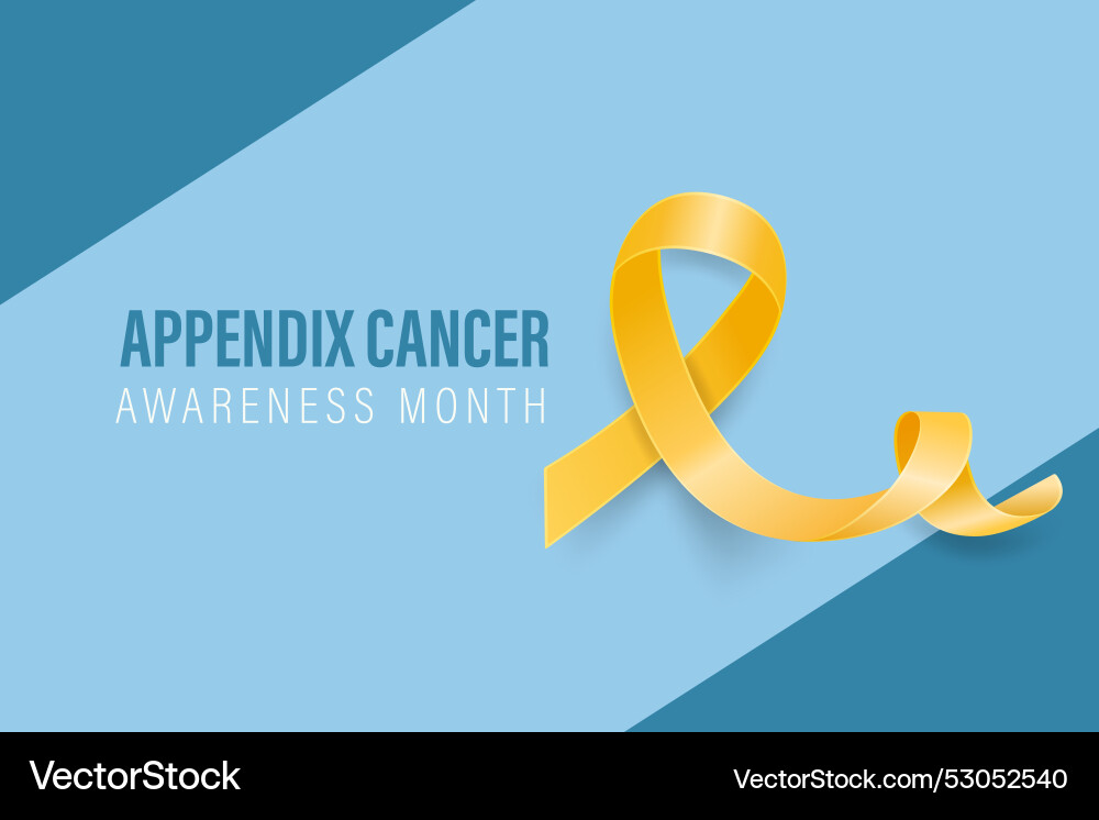 Appendix cancer awareness month banner august Vector Image