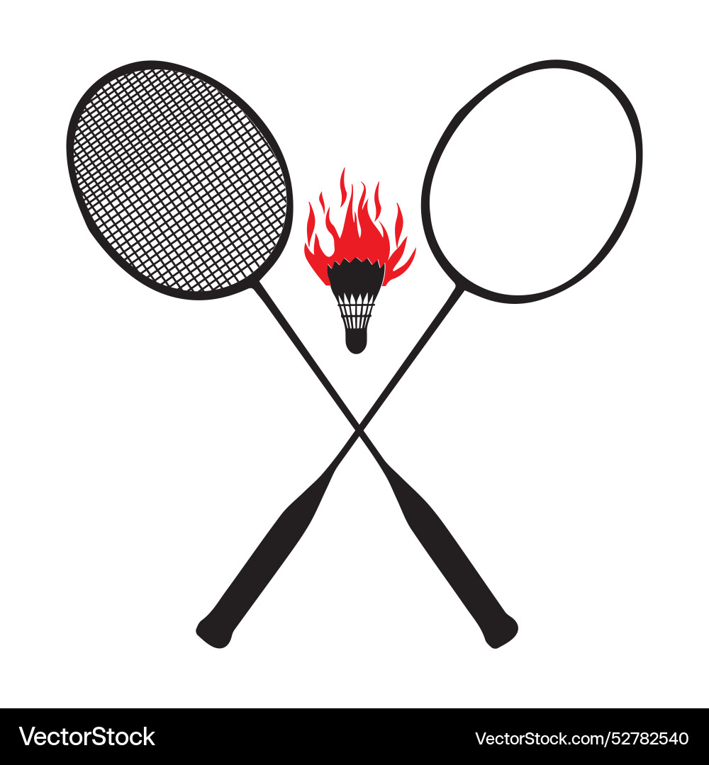 Badminton racket image icon Royalty Free Vector Image