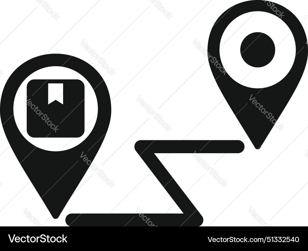 Black and white icon showing a package Royalty Free Vector