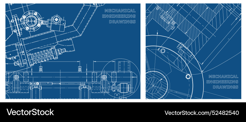 Engineering set cover flyer banner background Vector Image