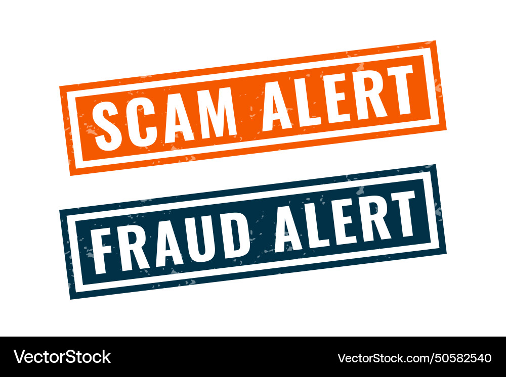 Fraud and scam alert warning backgrounds Vector Image